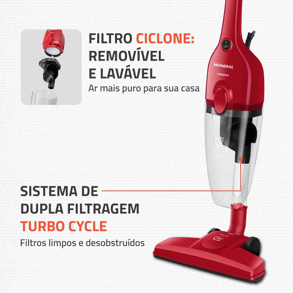 AP-40-R - Aspirador de Pó Turbo Cycle Mondial